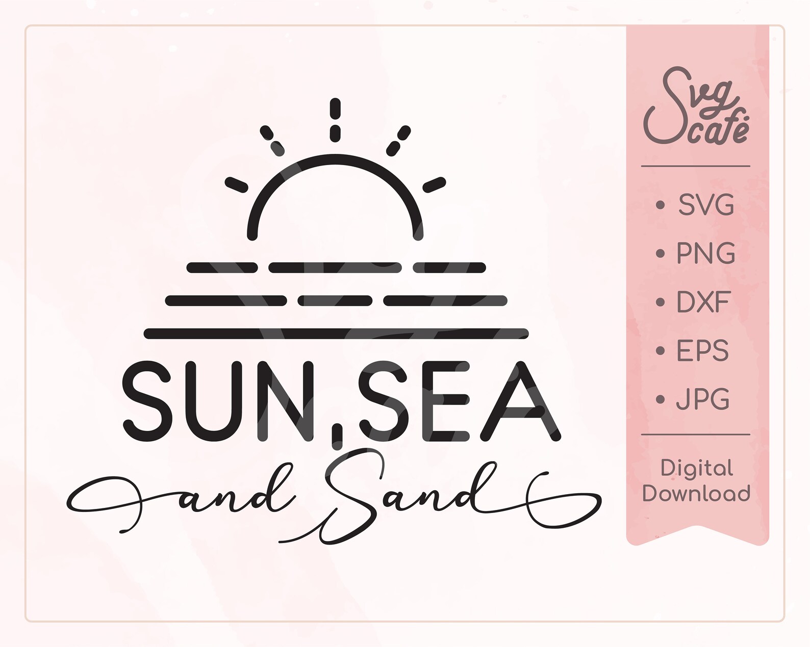 Sun Sea and Sand Svg, Summer Svg, Vacation Svg, Beach Svg / Zip File ...