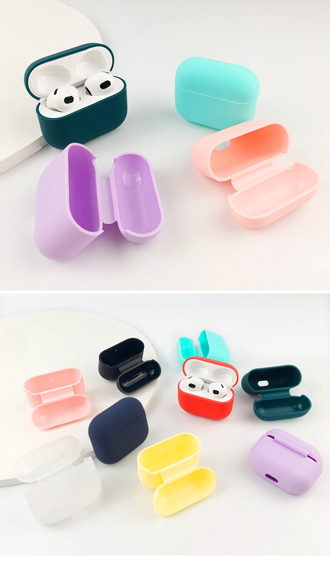 Silicone Case Fits Apple AirPod 3rd Gen Silicone Protective Earphones ...