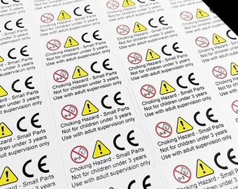 Small Parts Warning Stickers Not Suitable for Children Under Three ...