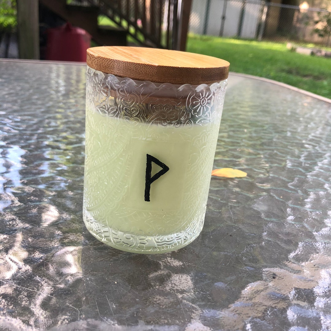 Joy Rune Candle-wunjo Norse Wiccan Pagan Crystals Pure - Etsy