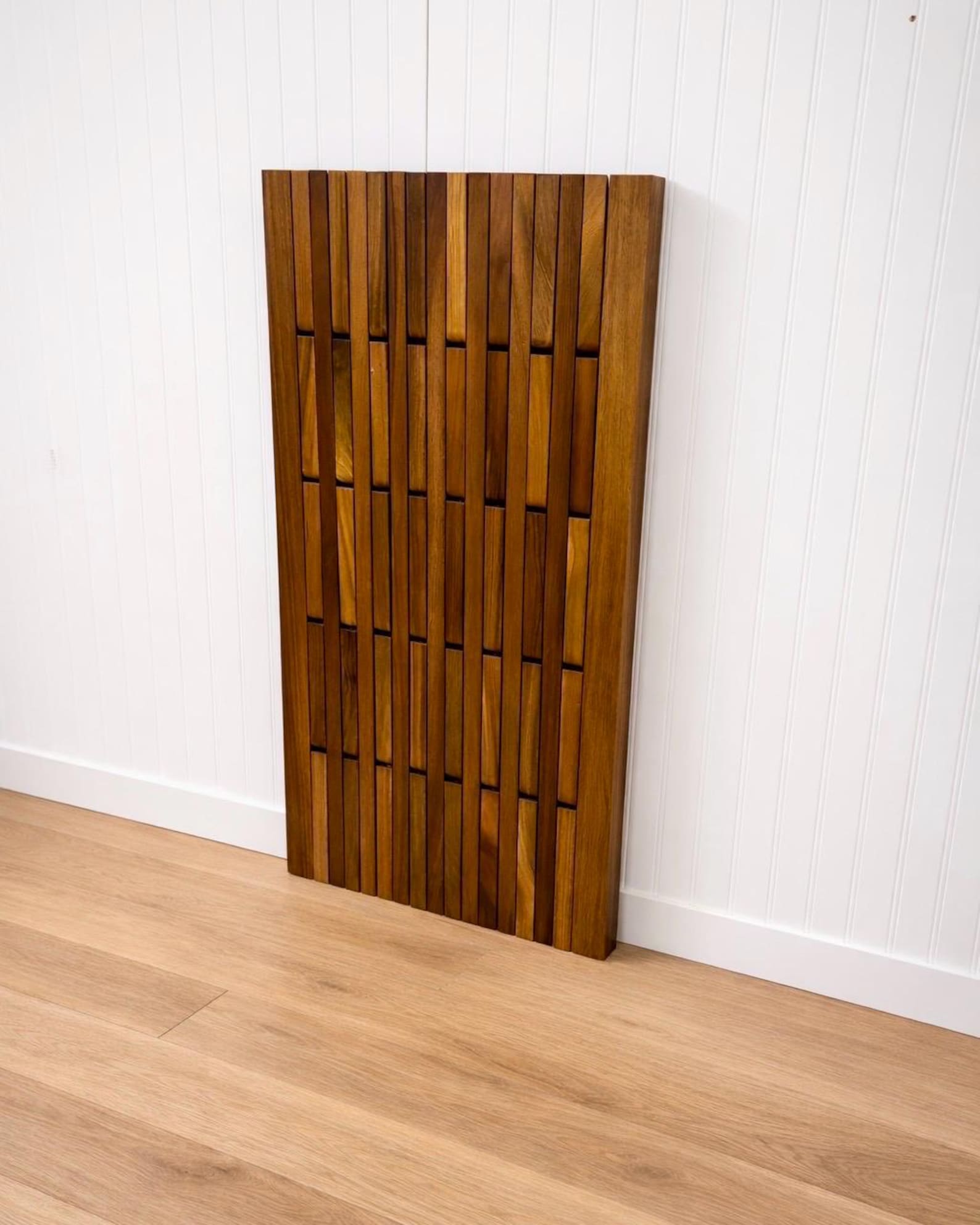 Hidden Hook Coat Rack, Wall Mounted Entryway Organizer, Modern Walnut ...