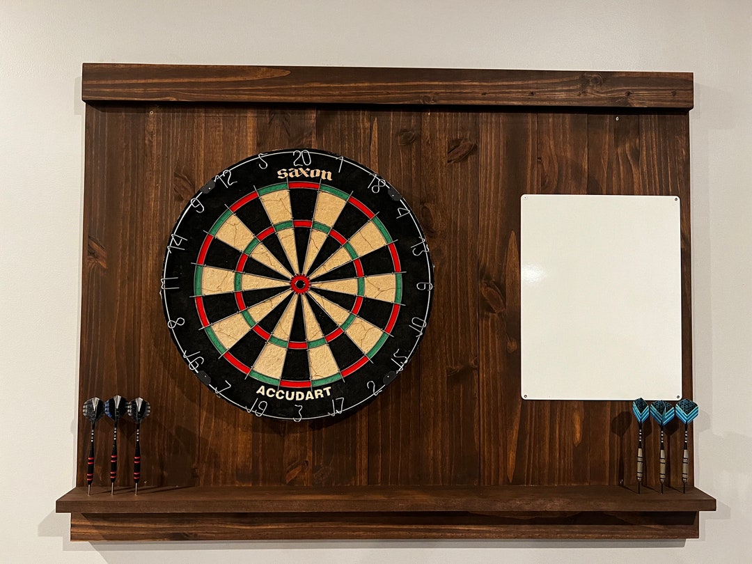 Dart Board Backboard - Wooden Backboard - Game Room - Rustic - FREE ...