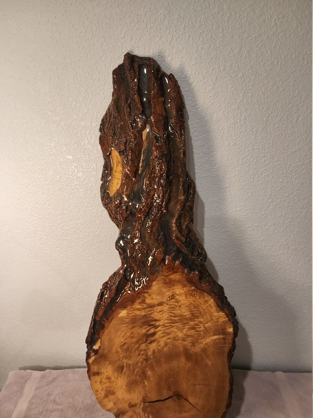 Reclaimed Honey Locust Wood Topped With Epoxy Resin Wall Clock or Table ...