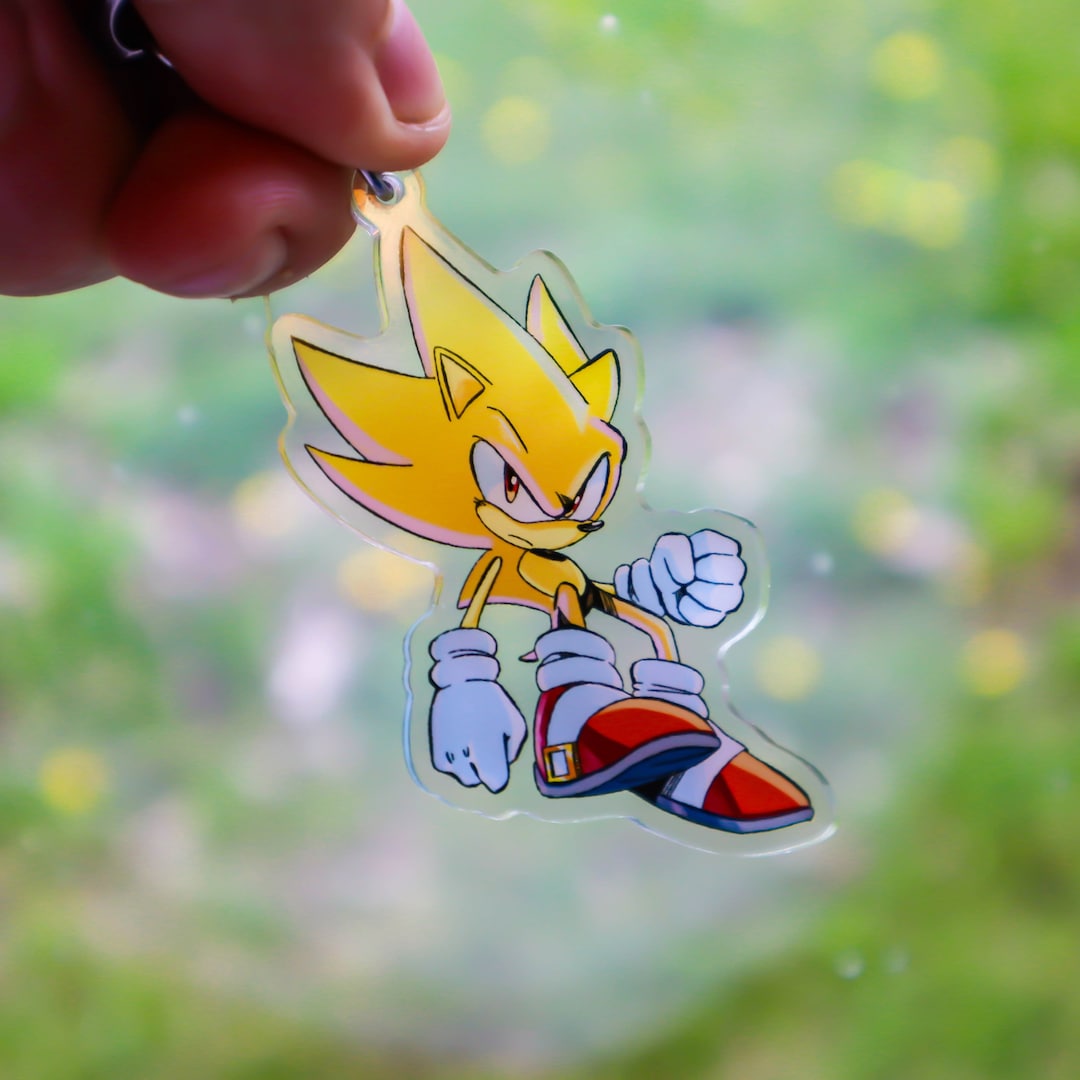 Keychain | Acrylic | Game | Sonic the Hedgehog | Super Sonic - Etsy