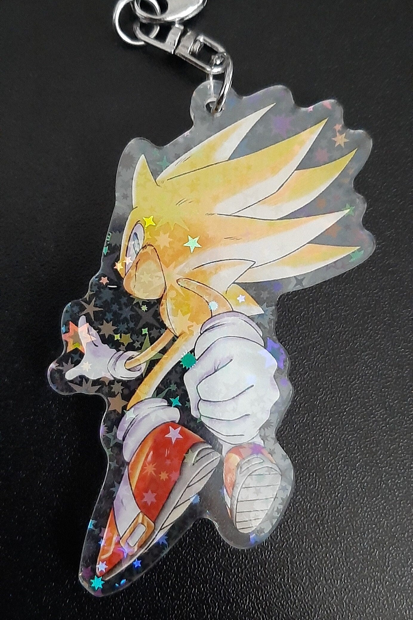 Keychain Acrylic Game Sonic the Hedgehog Super Sonic 2 - Etsy