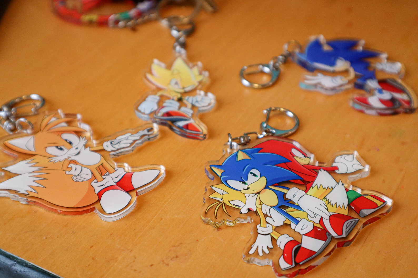Keychain Acrylic Game Sonic the Hedgehog Super Sonic - Etsy