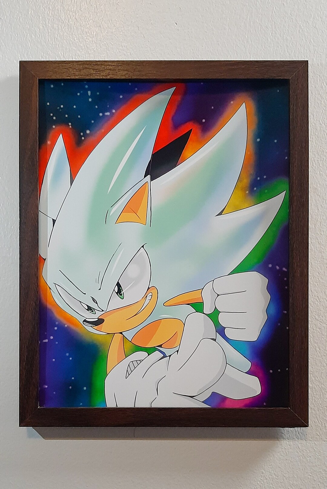 Physical Print Hyper Sonic Sonic the Hedgehog Art Print 8 X 11 Wall Art ...