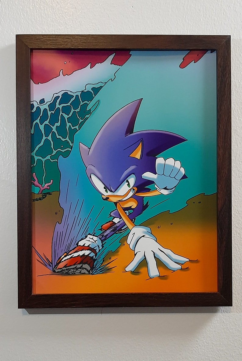 Physical Print Sonic the Hedgehog Art Print 8 X 11 Wall Art - Etsy