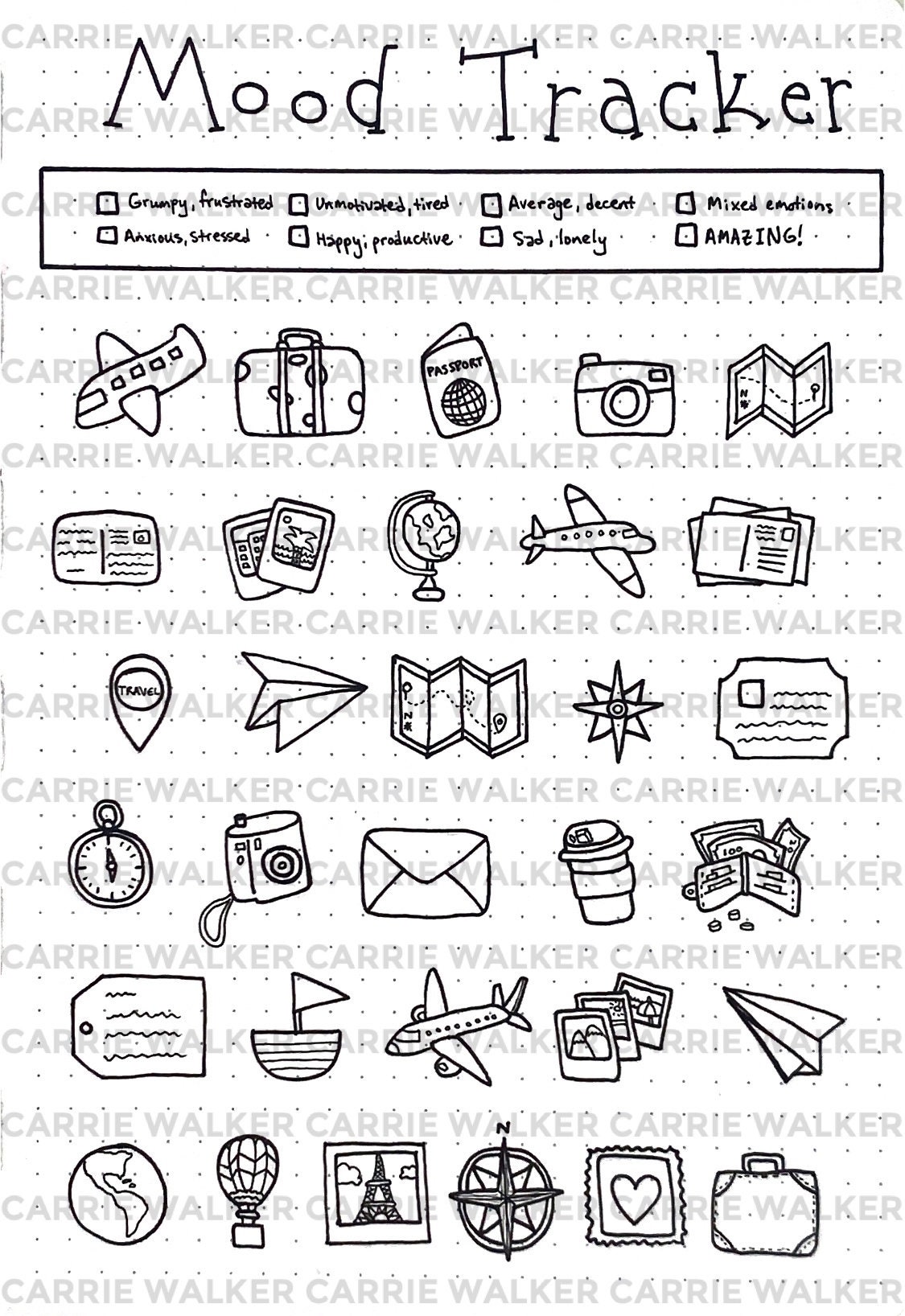 BLANK Adventure Themed Bullet Journal Template PDF - Etsy