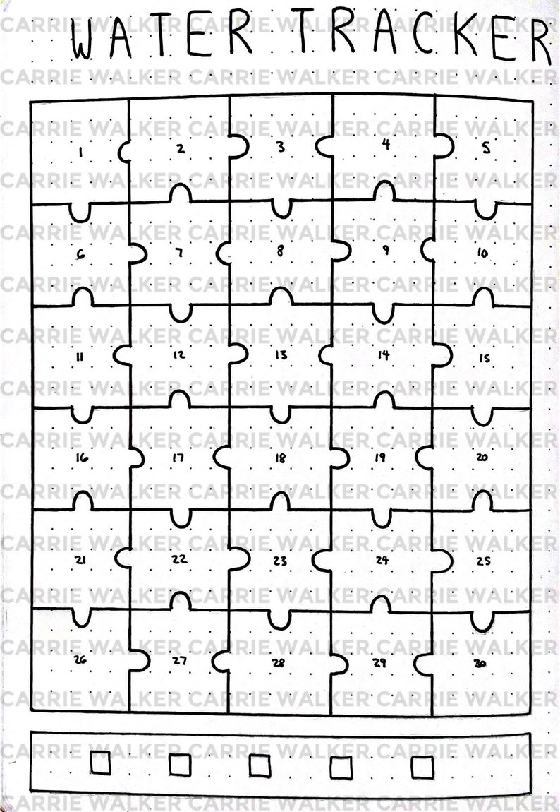BLANK Puzzle Themed Bullet Journal Template PDF - Etsy