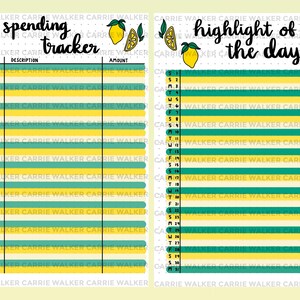 January 2022 Lemon Themed Bullet Journal Template PDF - Etsy