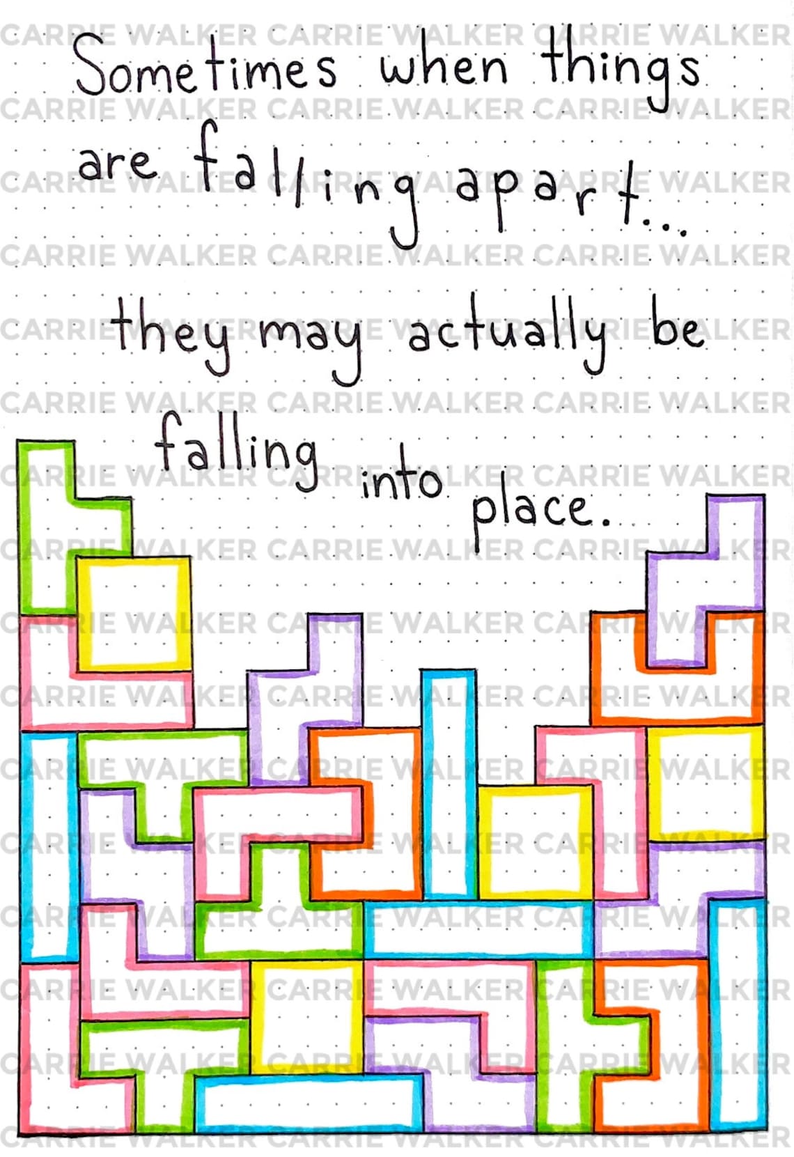 BLANK Puzzle Themed Bullet Journal Template PDF - Etsy