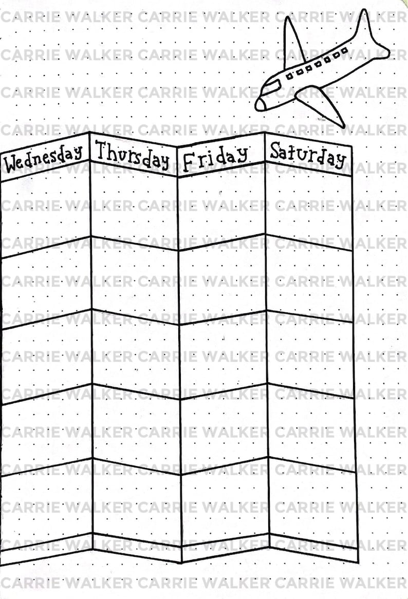 No Color BLANK Adventure Themed Bullet Journal Template PDF - Etsy