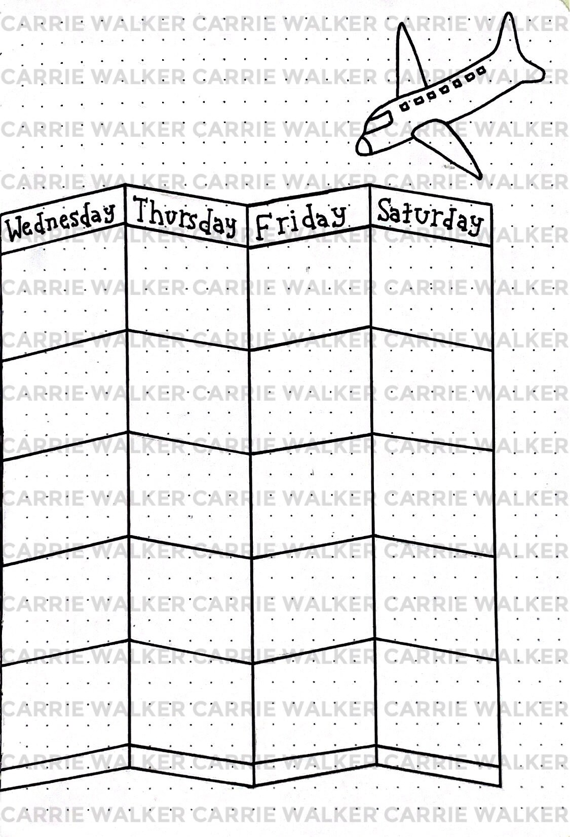 No Color BLANK Adventure Themed Bullet Journal Template PDF - Etsy