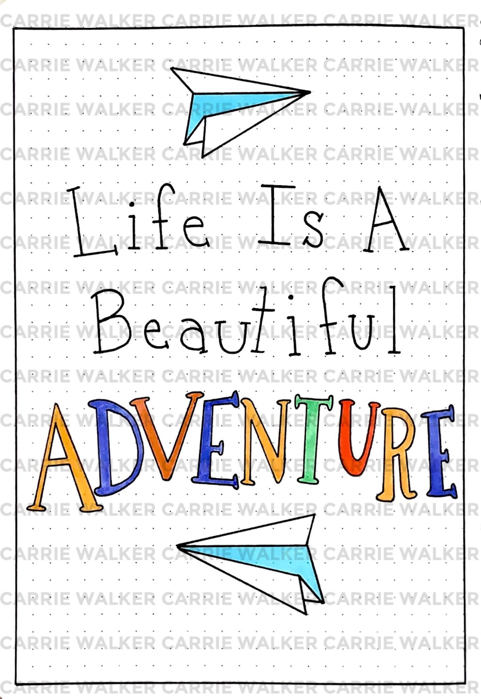 BLANK Adventure Themed Bullet Journal Template PDF - Etsy