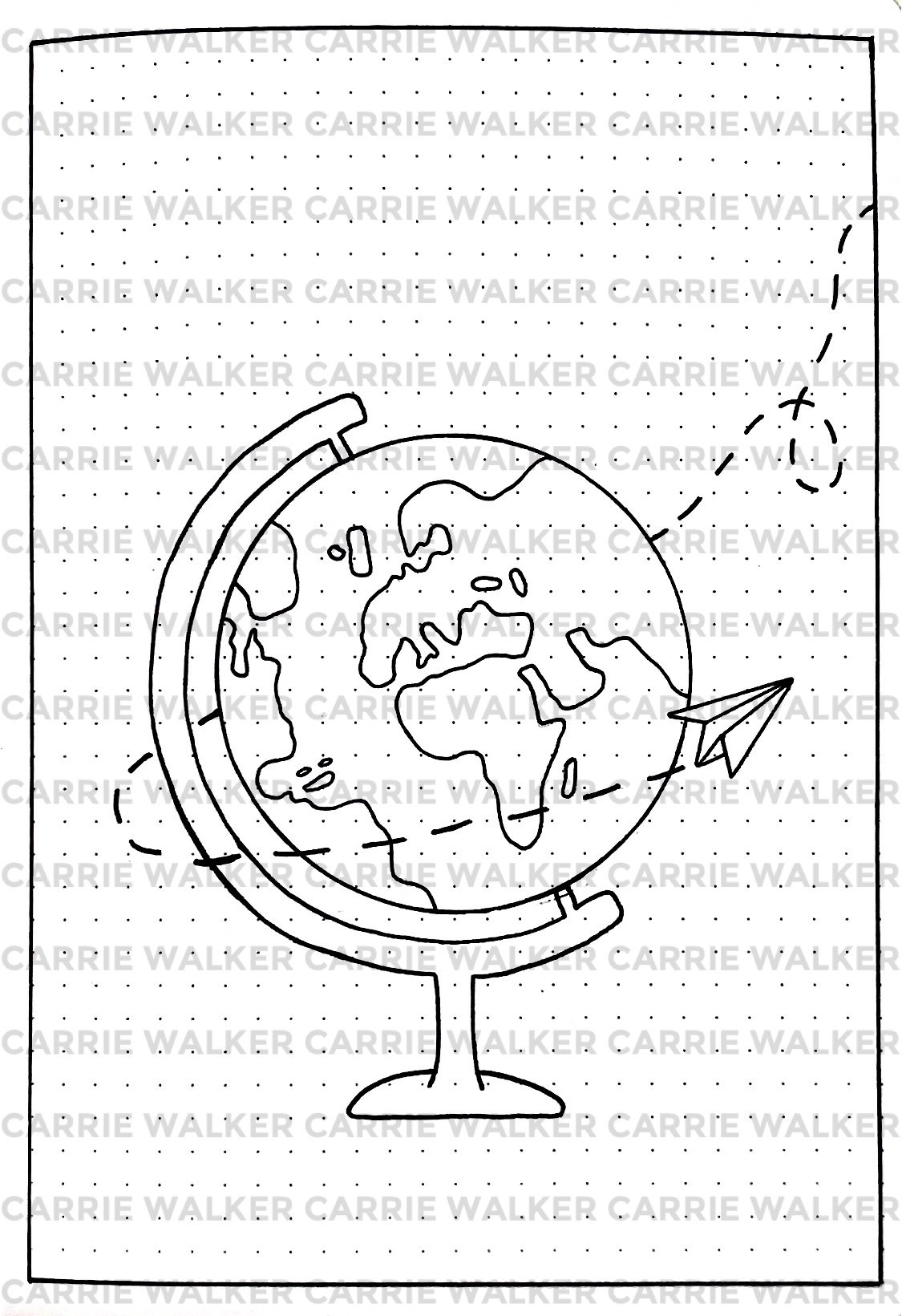 No Color BLANK Adventure Themed Bullet Journal Template PDF - Etsy
