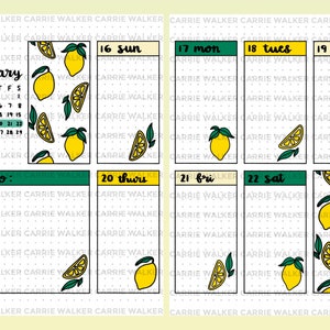 January 2022 Lemon Themed Bullet Journal Template PDF - Etsy