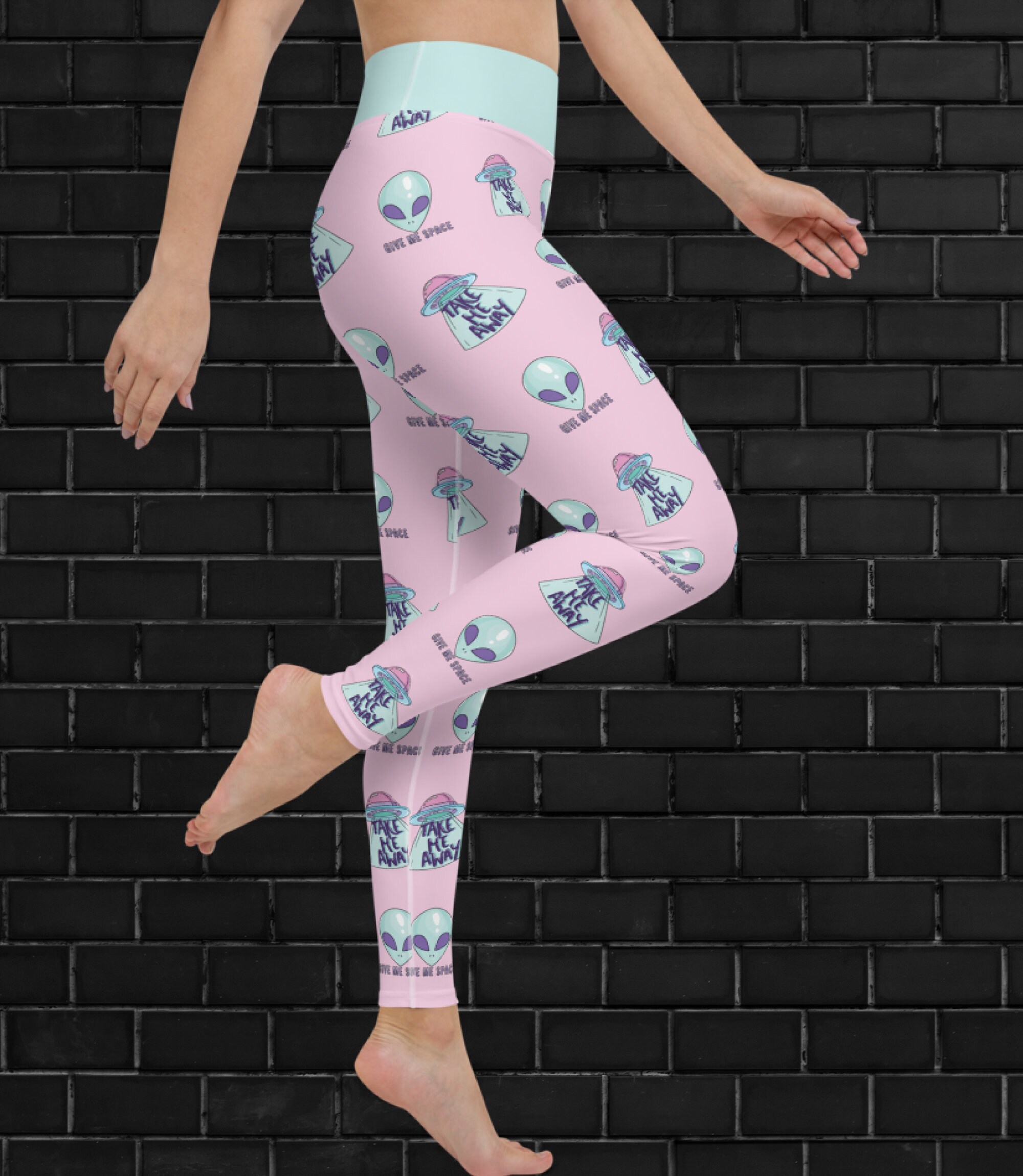 Pastel Alien Leggings Kawaii Goth Leggings Pastel Goth - Etsy UK