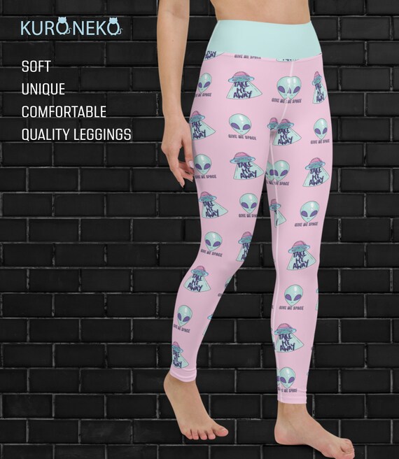 Pastel Alien Leggings Kawaii Goth Leggings Pastel Goth | Etsy