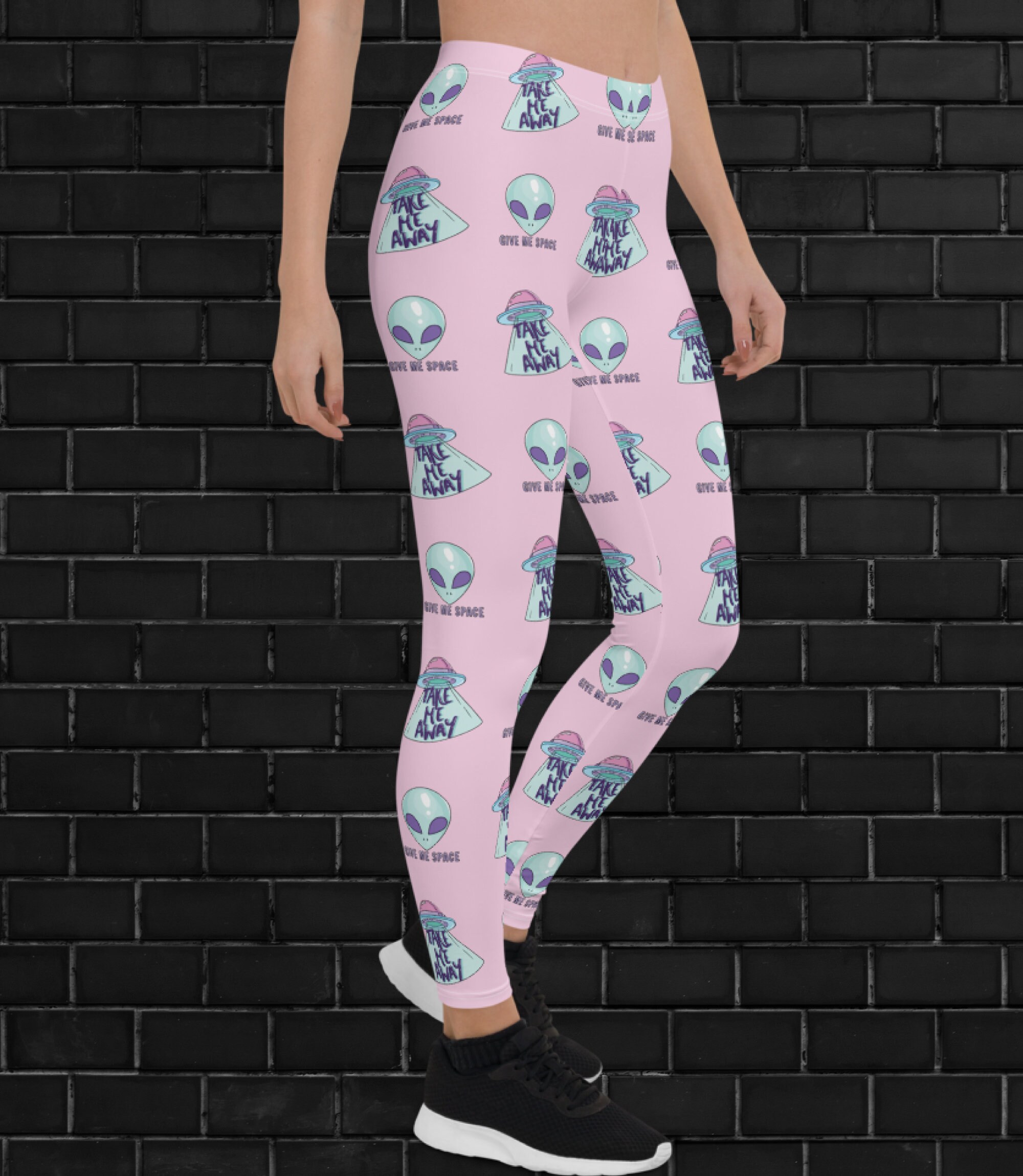 Pastel Alien Leggings Kawaii Goth Leggings Pastel Goth - Etsy UK