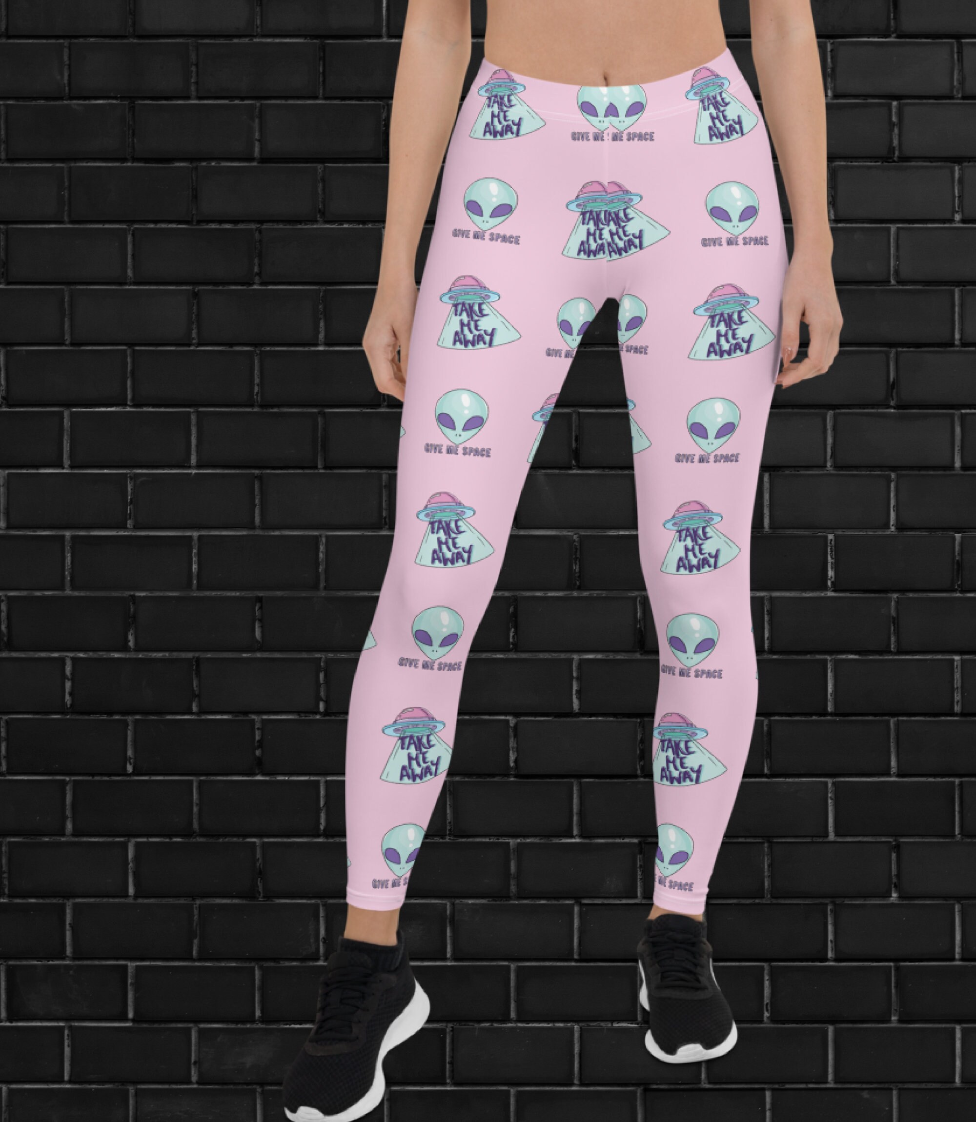 Pastel Alien Leggings Kawaii Goth Leggings Pastel Goth - Etsy UK