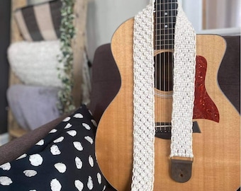 Vintage Macrame Guitar Strap Pattern 1970's Boho Pattern PDF Macrame ...
