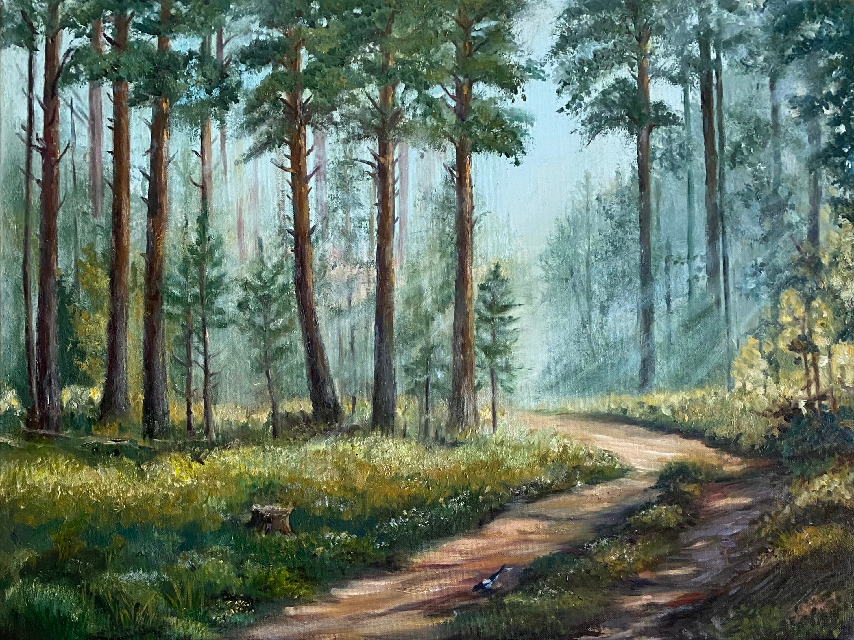 Morning Forest Painting