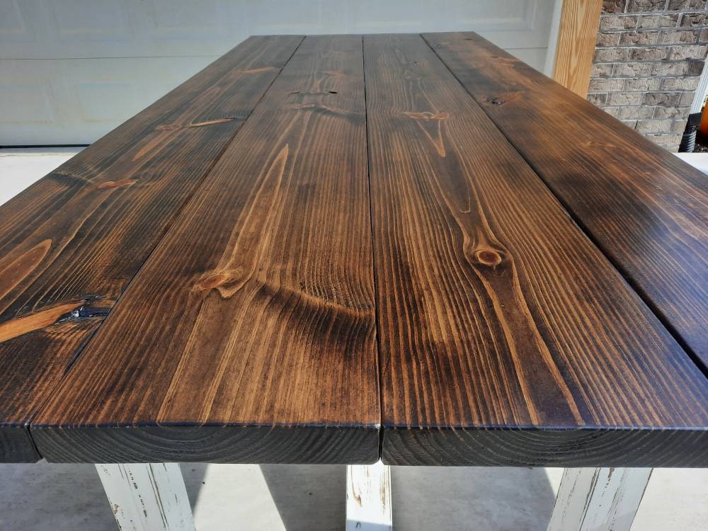 Handcrafted Farmhouse Style X-brace Table With Benches - Etsy