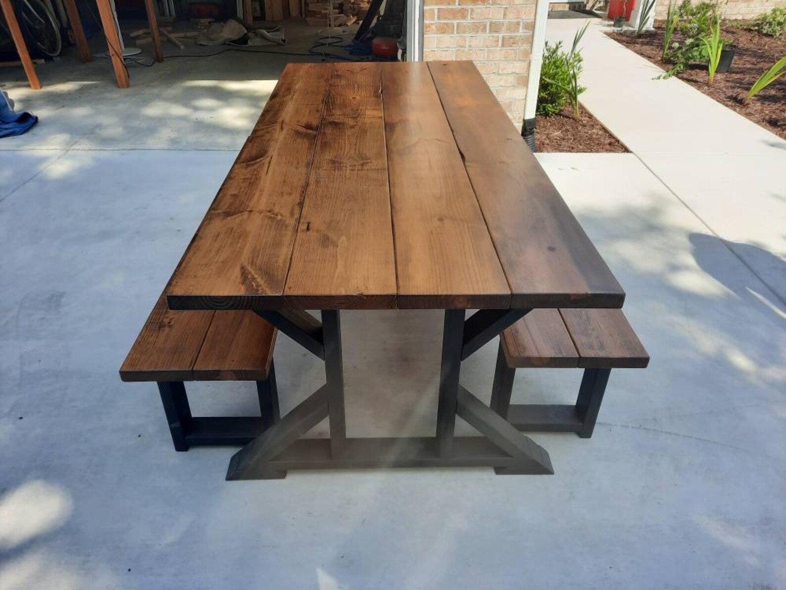 Custom Made to Order Farmhouse Style Dining Table Set With - Etsy
