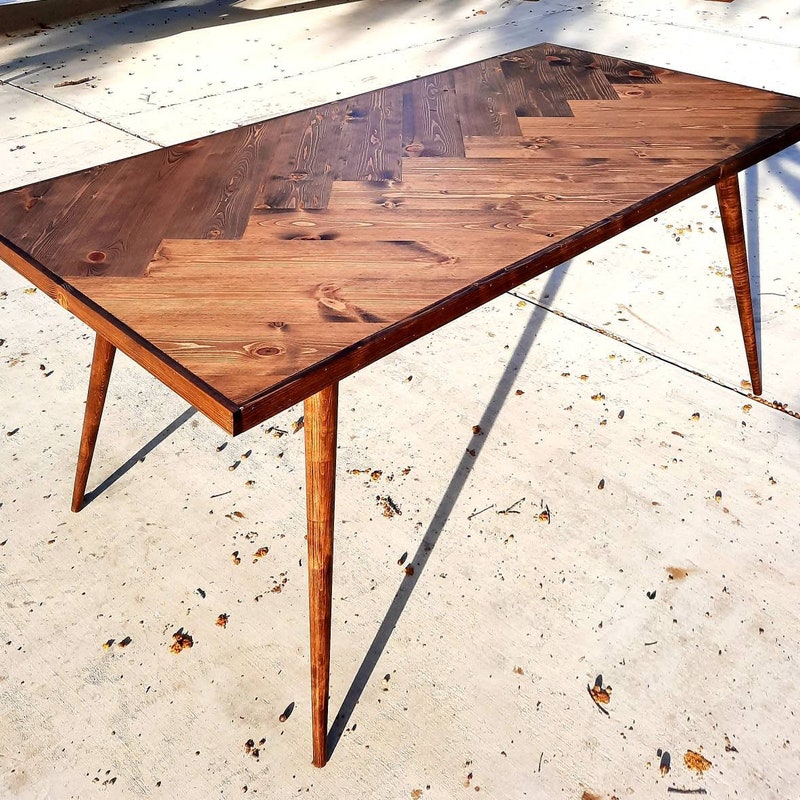 Herringbone Table - Etsy