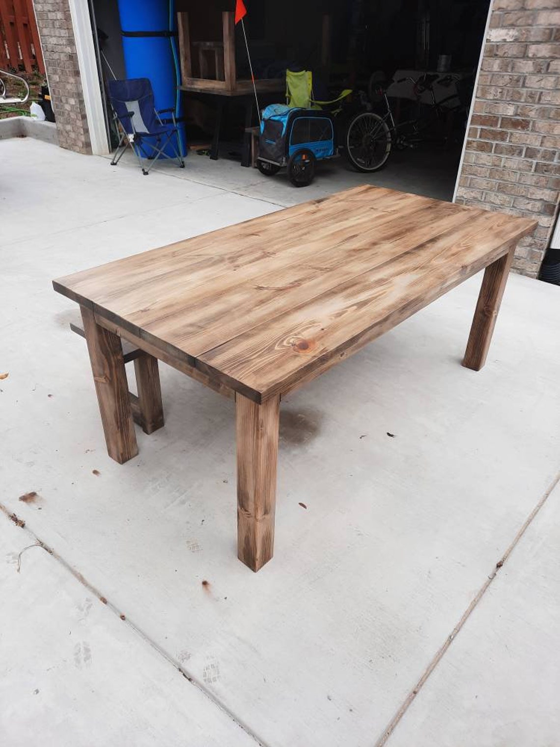 Handmade 4-leg Reclaim Farmhouse Table With 1 Bench | Etsy