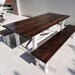 Handcrafted Farmhouse Style X-brace Table With Benches - Etsy