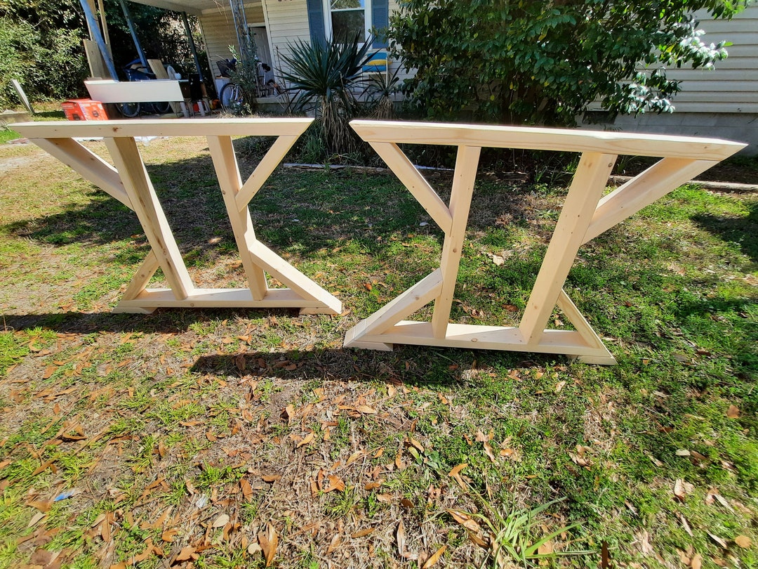 Handmade DIY Farmhouse Angled-h Style Table Legs - Top It Yourself! - Etsy