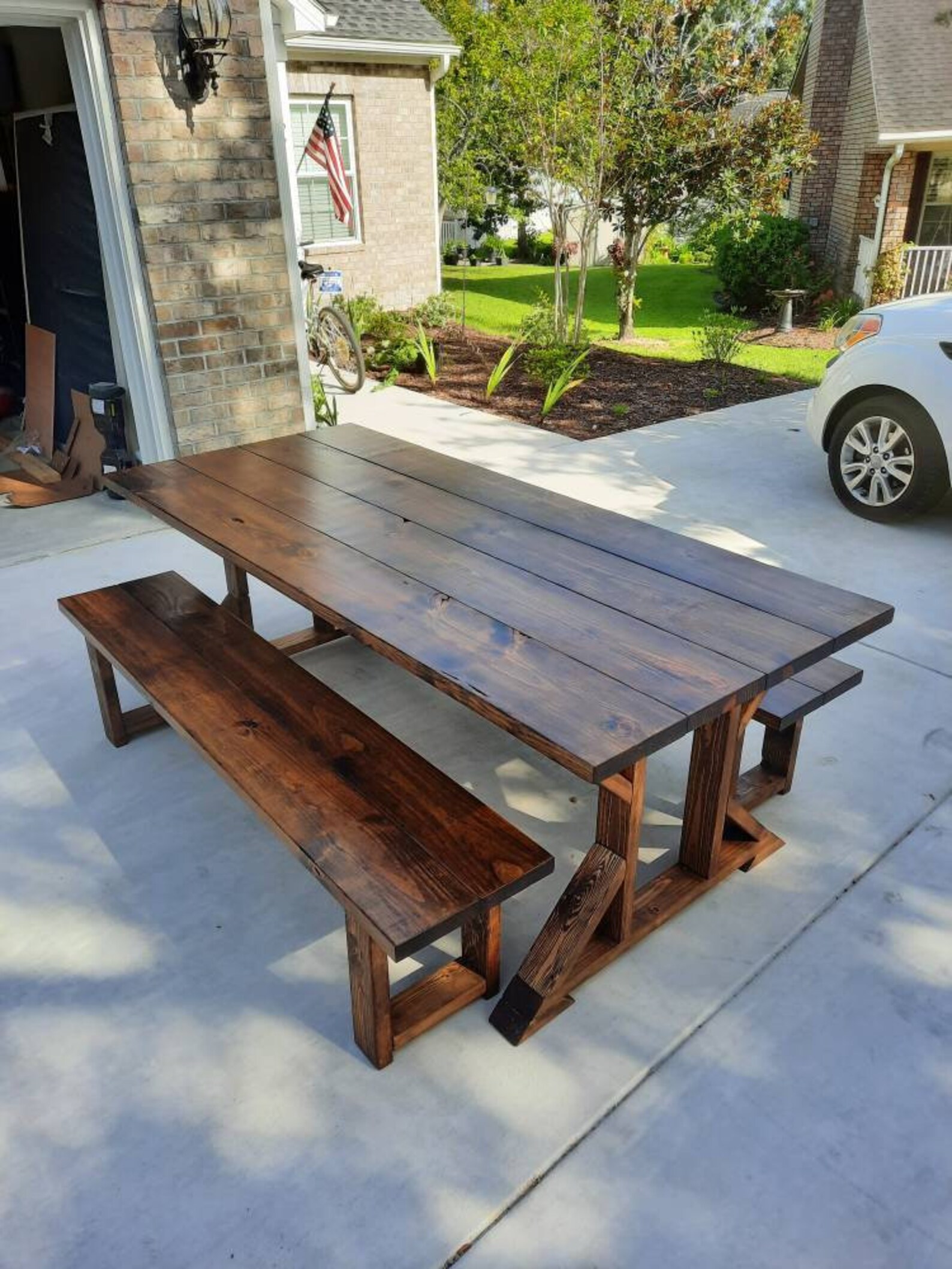 Custom Made to Order Farmhouse Style Dining Table Set With - Etsy