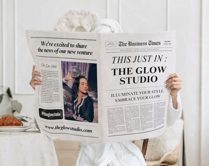 Editable Newspaper Canva Template - Etsy