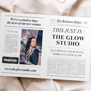 Canva Business Newspaper Template, Editable Large Newspaper ...