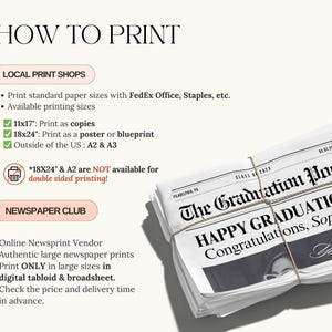 Graduation Newspaper Canva Template, Grad News Paper, Congratulations ...