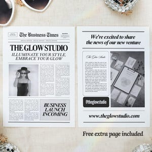Canva Business Newspaper Template, Custom Newspaper for Photoshoot ...