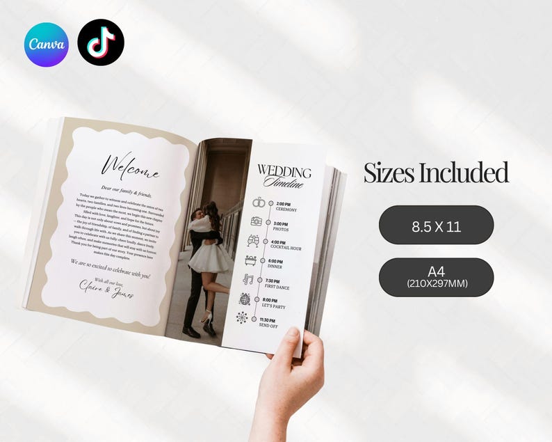 Wedding Magazine Template, Wedding Program Template, Wedding Booklet ...