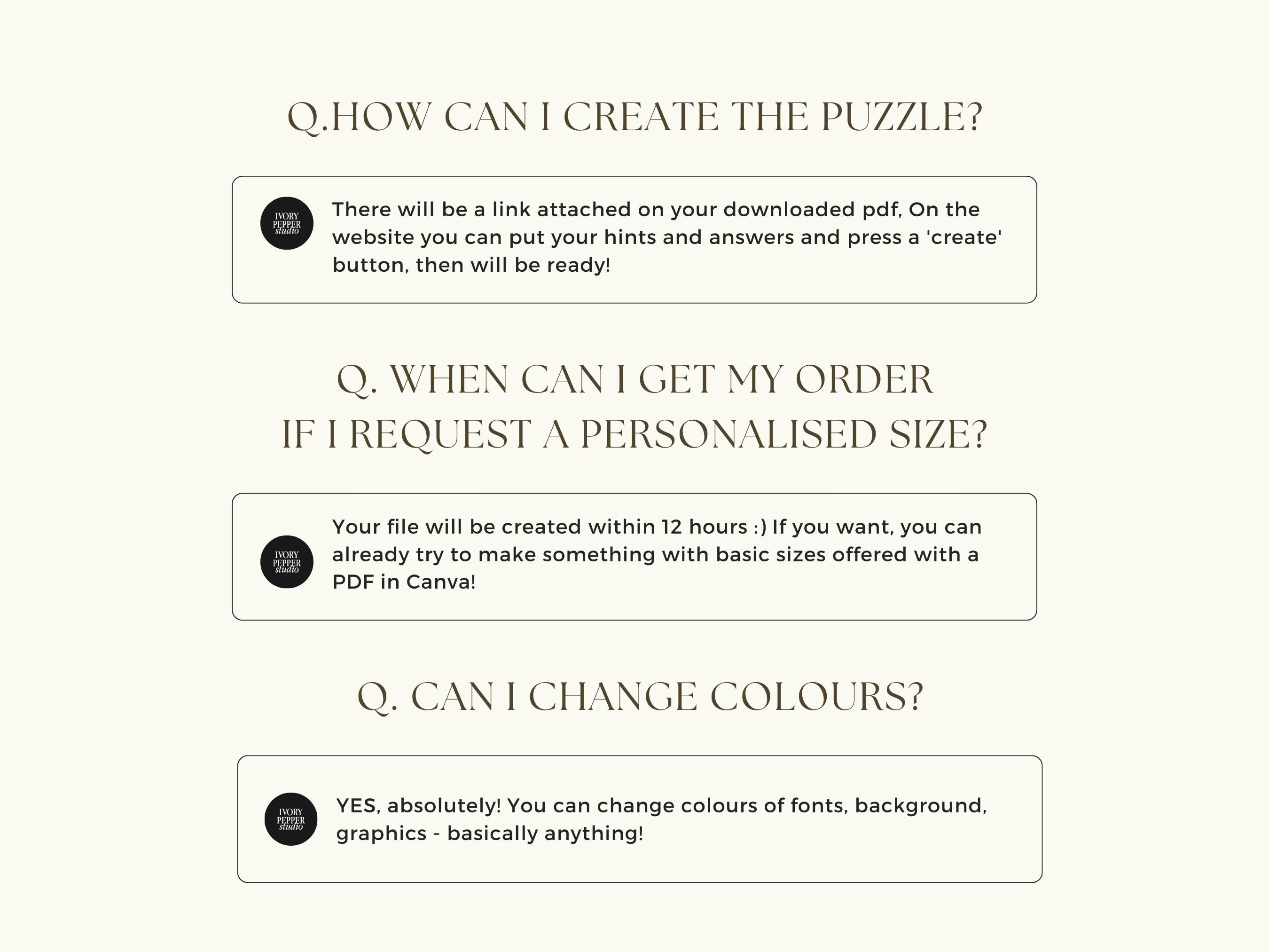 Canva Wedding Crossword Sign Custom Crossword Puzzle for - Etsy