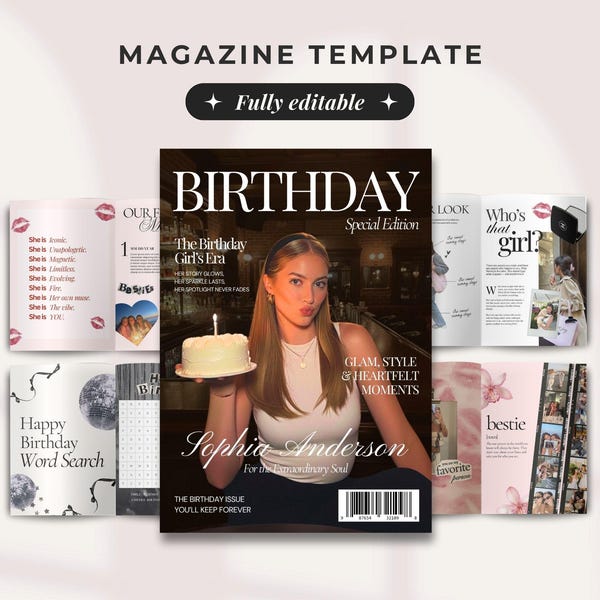 Bestie Magazine Cover - Etsy