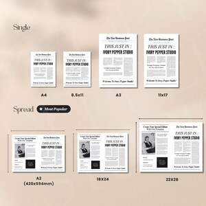 Canva Business Newspaper Template, Editable Large Newspaper New ...