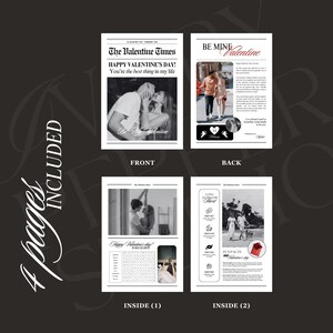 Canva Valentines Day Newspaper Template, Editable Newspaper Valentines ...