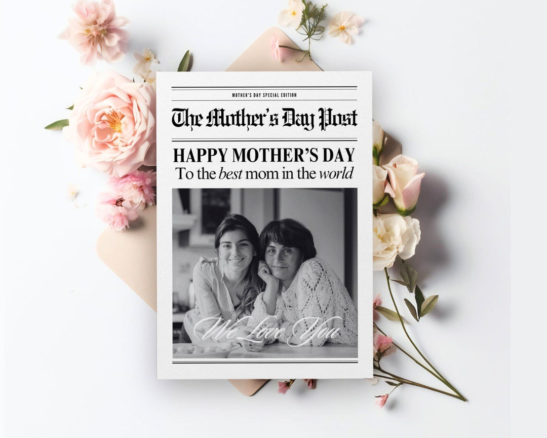 Canva Mothers Day Newspaper Template, Editable Newspaper Mothers Day ...