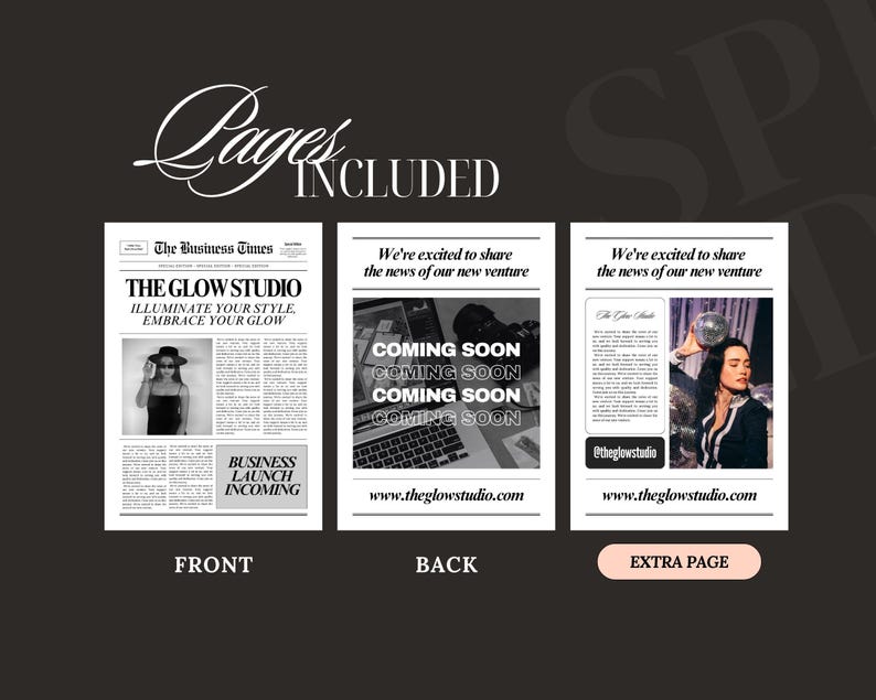 Canva Business Newspaper Template, Custom Newspaper for Photoshoot ...