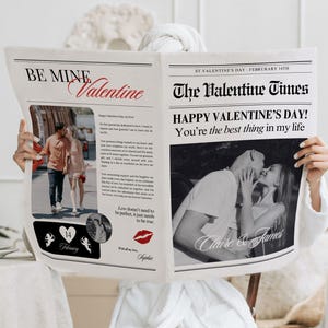 Canva Valentines Day Newspaper Template, Editable Newspaper Valentines ...