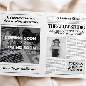 Canva Business Newspaper Template, Editable Large Newspaper ...