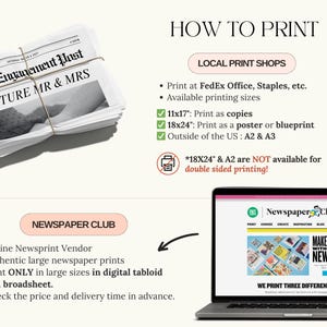 Canva Wedding Engagement Newspaper Template, Editable Newspaper Wedding ...