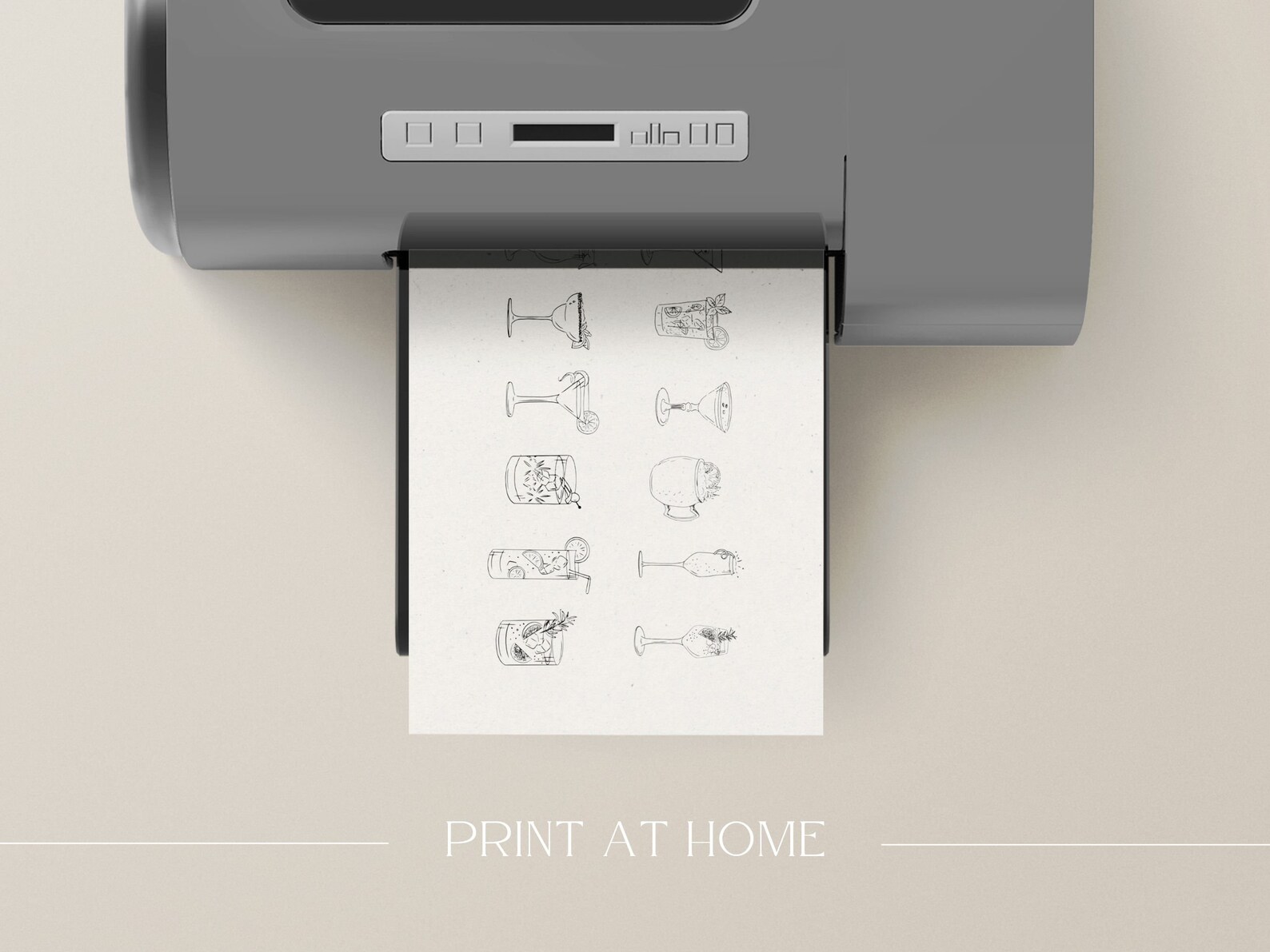 Signature Cocktail Illustration Svg Minimalist Bar Menu - Etsy