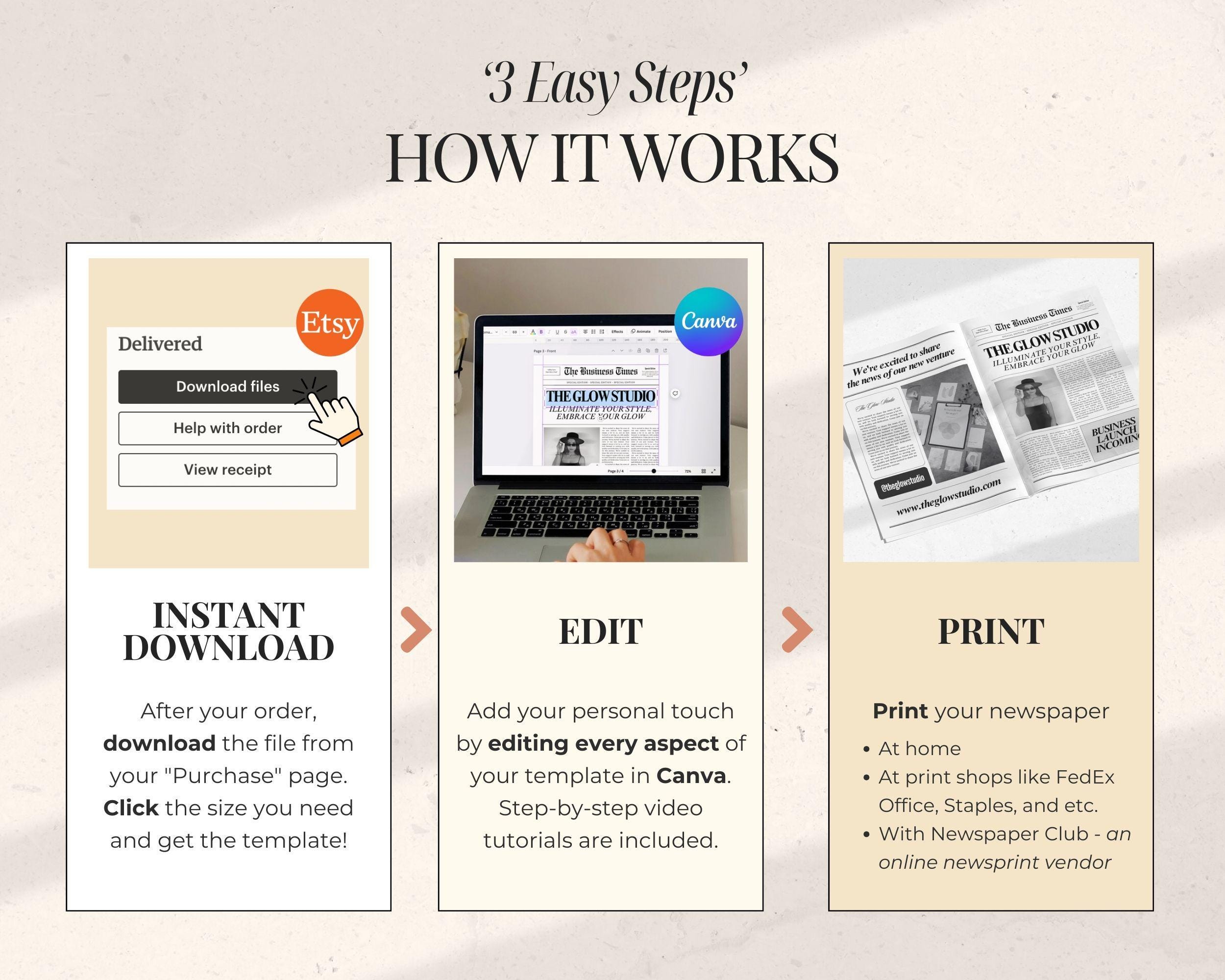 Canva Graduation Newspaper Template, Editable Newspaper Graduate, Large ...